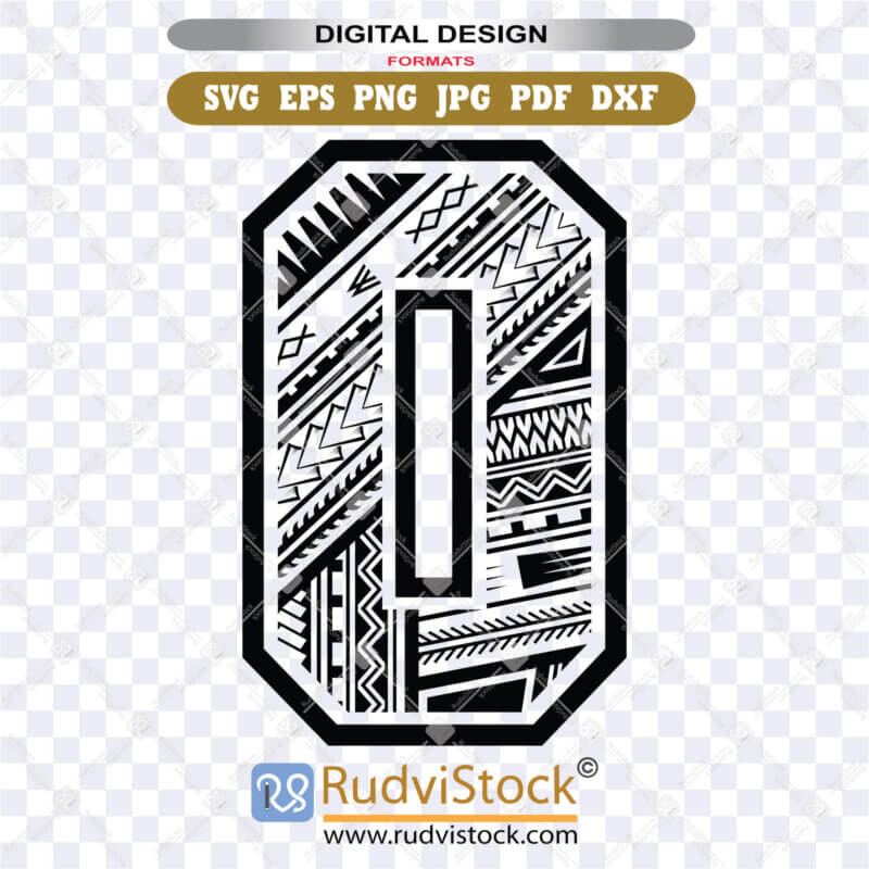 Polynesian Tattoo Numbers EPS SVG for MMA Rashguard & Cricut | Rudvistock